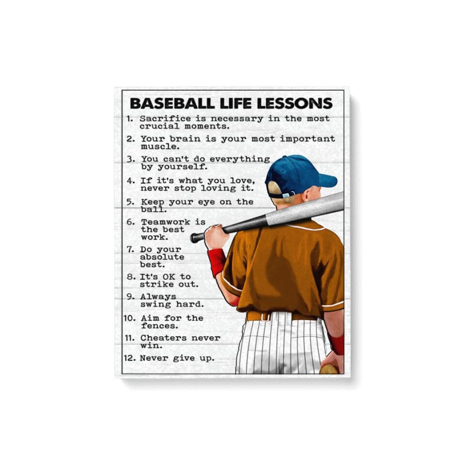 Custom Personalized Baseball Life Lessons Poster - gift for grandson ...